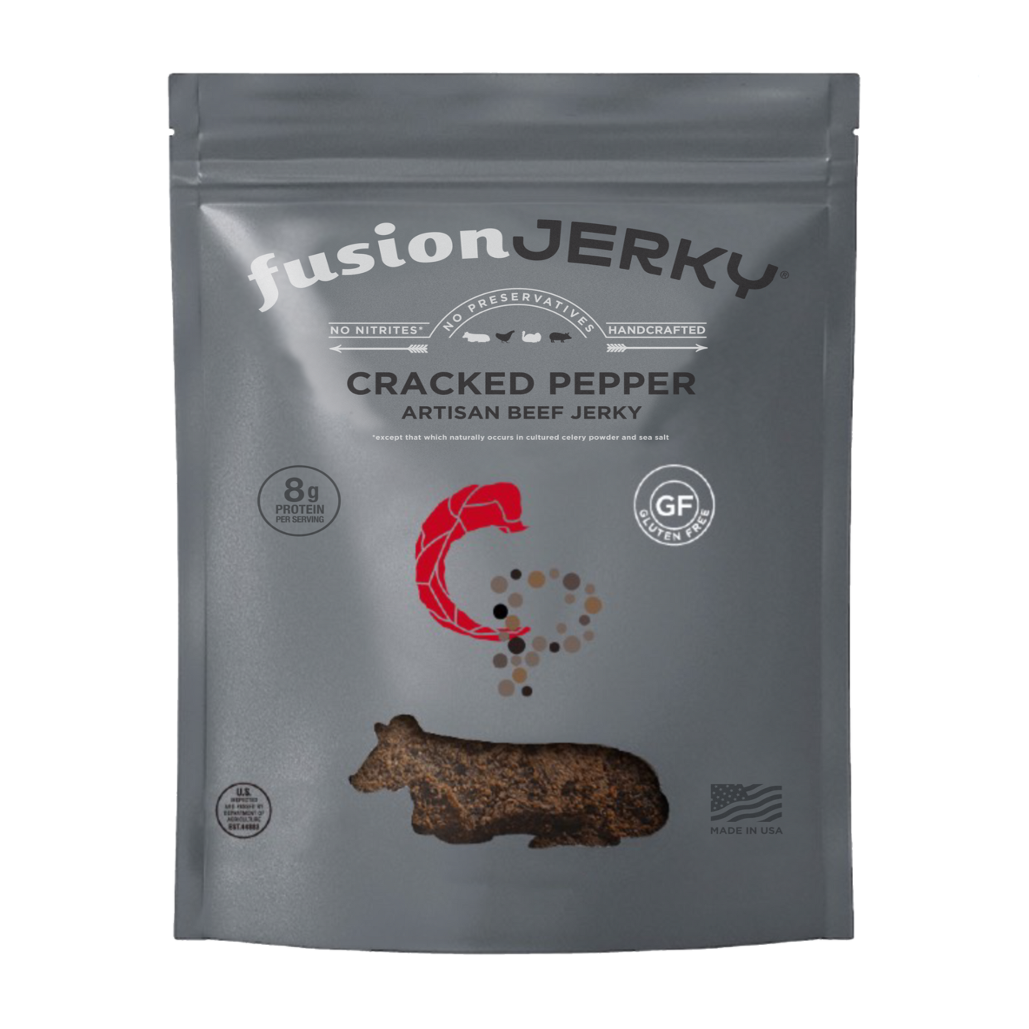 Snack Guru - Cracked Pepper Beef Jerky (All Natural, Gluten-free)